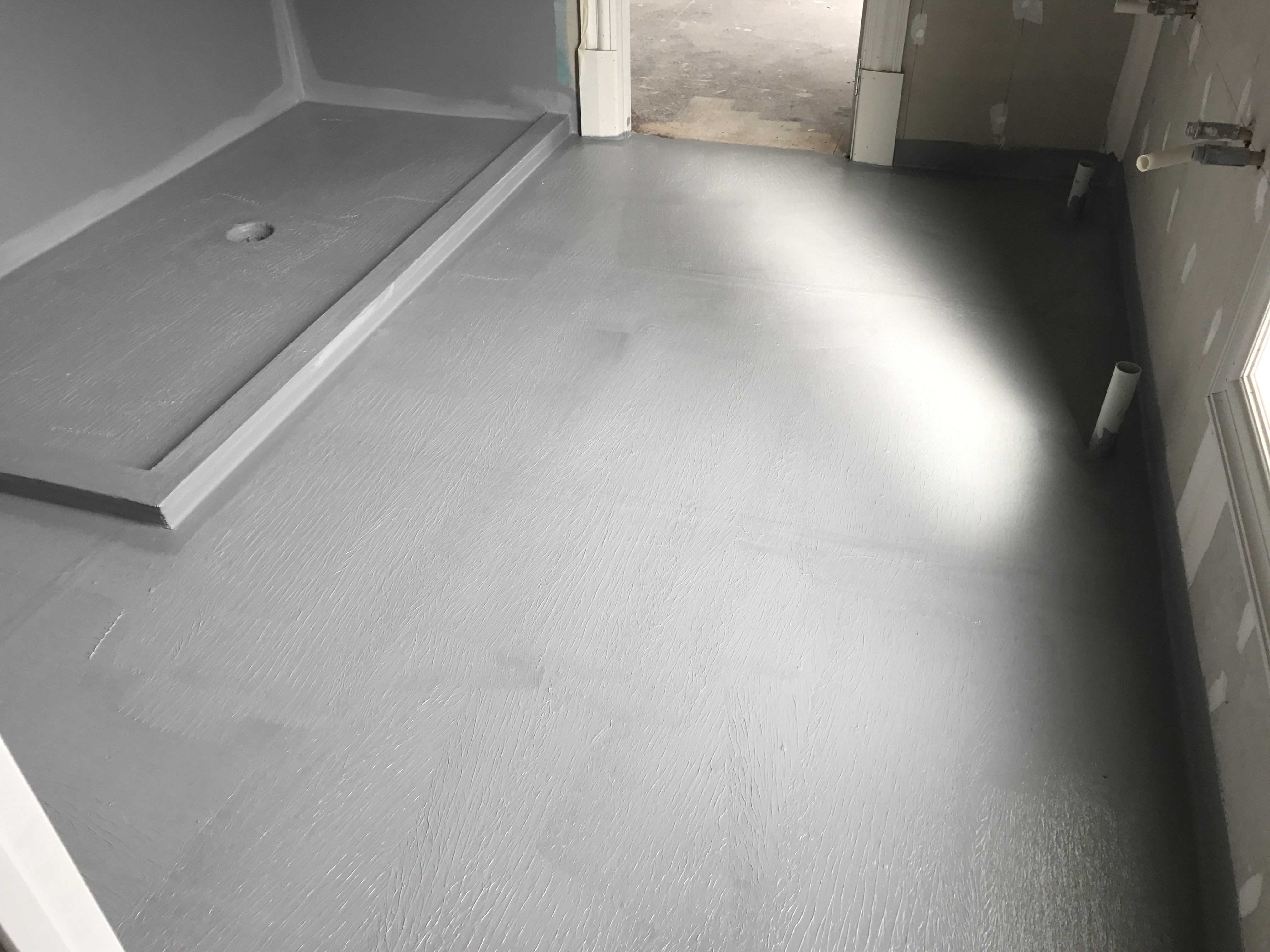 Waterproofing and shower tray with hob - Monaco Waterproofing